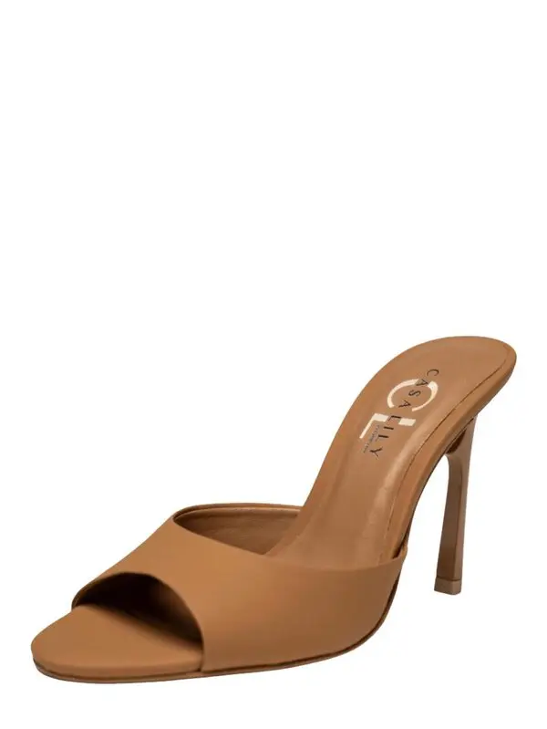 CASA LILY Ana Como Mule Stiletto Heel - Black