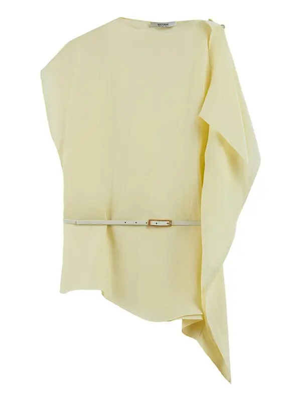 NOCTURNE Sleeveless Woven Blouse - Yellow