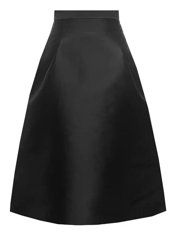 MAXJENNY Midi Skirt With Sculptural Form - Black