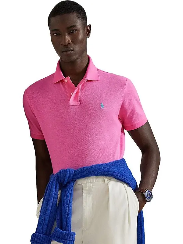 Polo Ralph Lauren Classic Fit Mesh Polo Shirt - Baja Pink