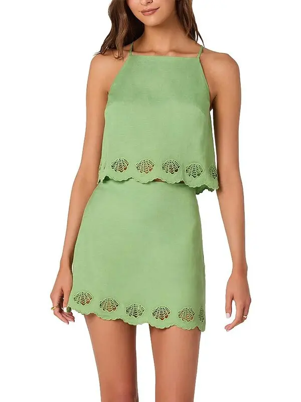Astr The Label Taniya Cropped Top - Green