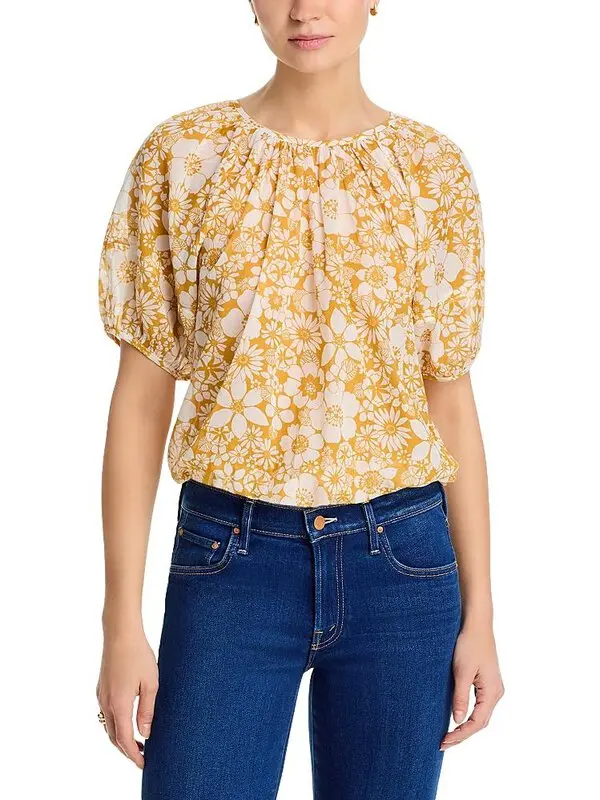 MOTHER The Party In The Back Shirt With Floral Print - Floral Notes