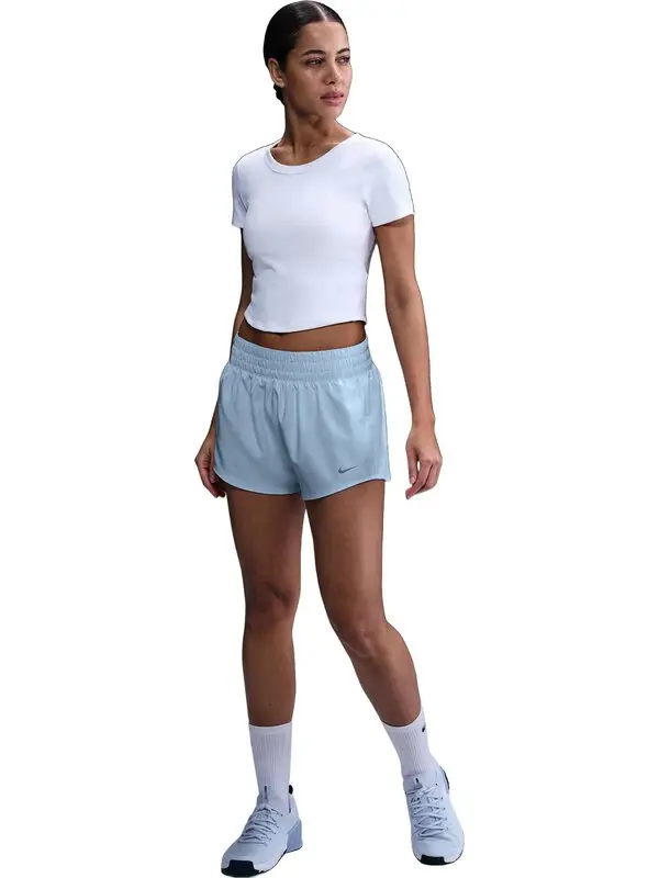 Nike Dri-fit Mid-rise 3" Brief-lined Shorts - Blue