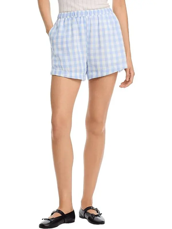 Blanknyc Gingham Pull-on Shorts - Beach Picnic