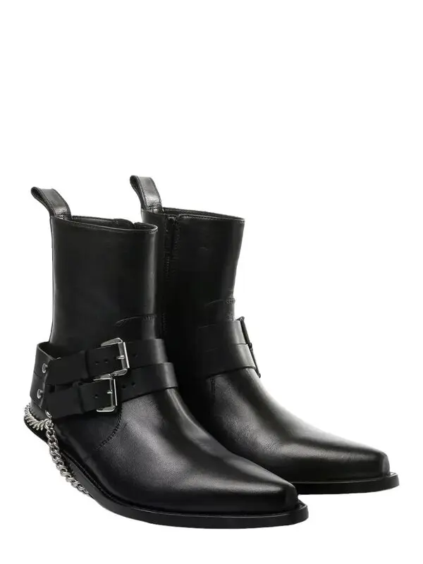 ANN DEMEULEMEESTER Kiril Santiags Ankle Boots - Black