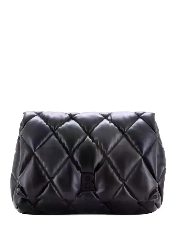 Balenciaga Quilted Leather Large Clutch Bag - Black