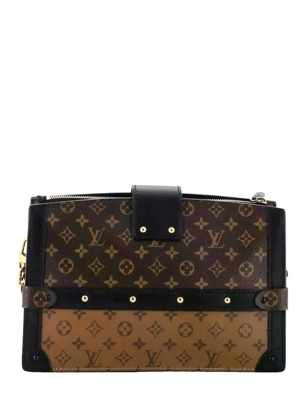 LOUIS VUITTON Reverse Monogram Canvas Clutch Bag - Brown