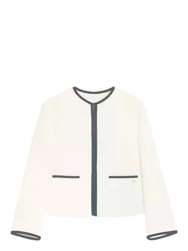 Valentino Garavani Canestrello Cotton Tweed Jacket - White