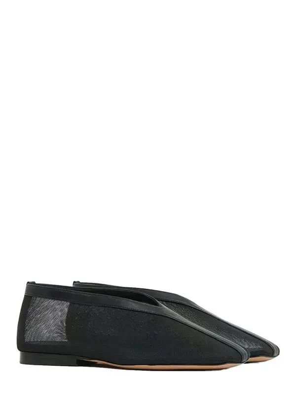 MANSUR GAVRIEL Contorno V Mesh Ballet Flats - Black