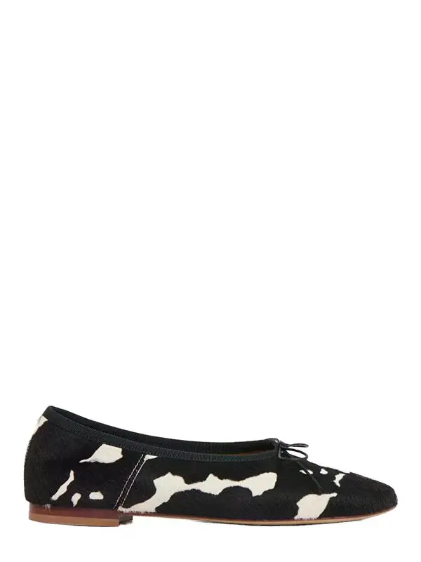 MANSUR GAVRIEL Dream Ballerina Pony-hair Flats - Black