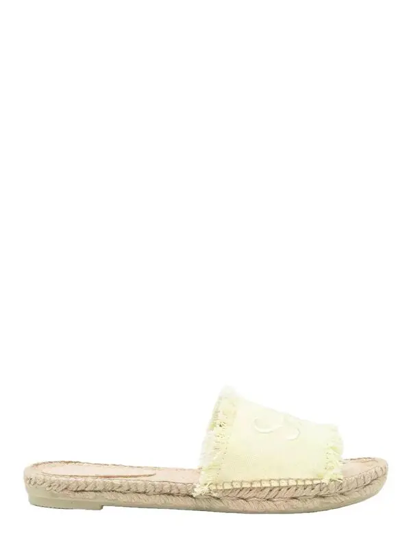 MC2 SAINT BARTH Luz Embellished Sandals - Yellow