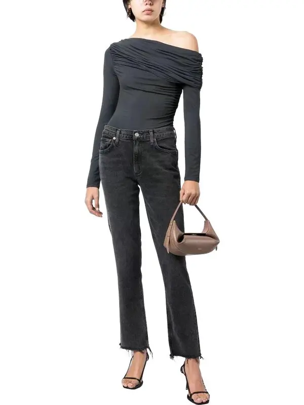 AGOLDE Lyle Low-rise Slim-cut Jeans - Grey