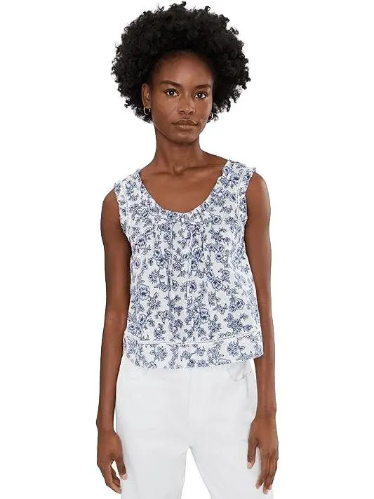 Madewell Leah Top 60's Cambric - Blue