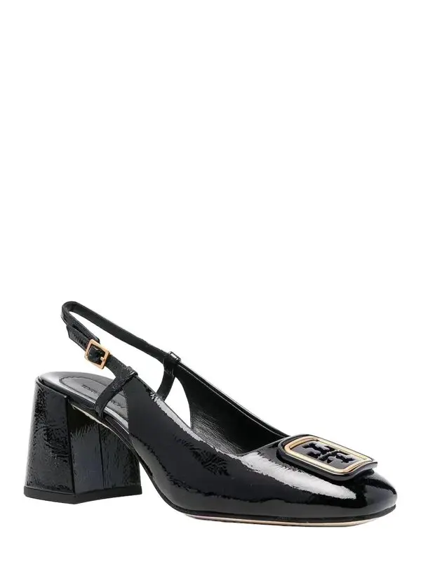 Tory Burch 70mm Logo-plaque Sling-back Pumps - Black
