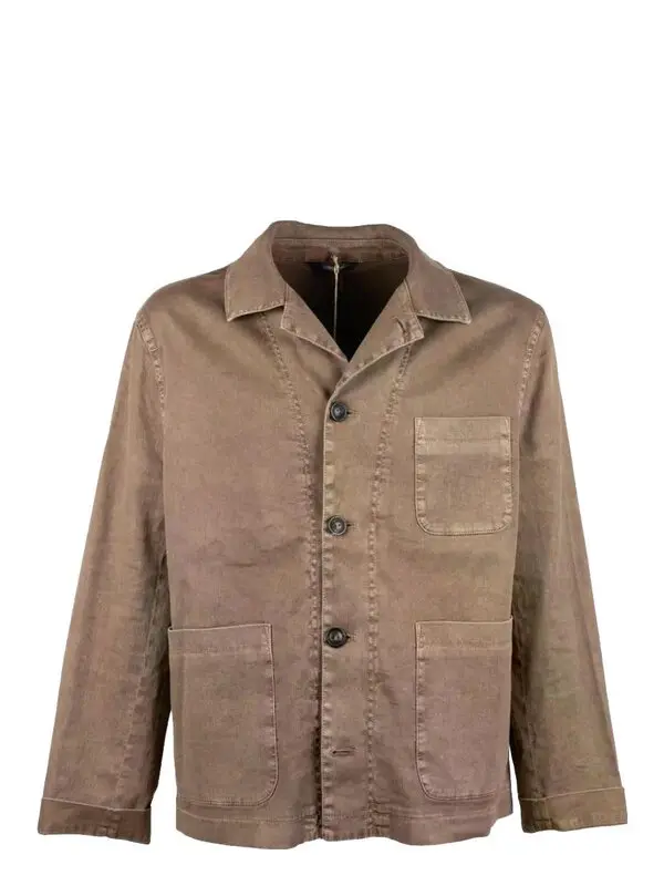 CIRCOLO 1901 Patch-pocket Button-up Shirt - Brown