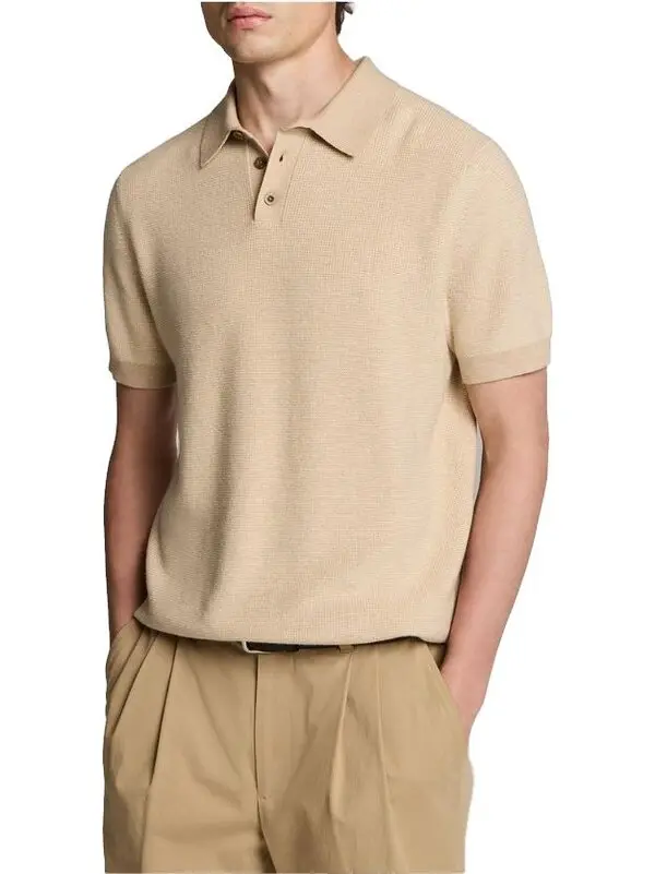 Vince Colorblock Feed-stripe Cotton-cashmere Polo Sweater - White