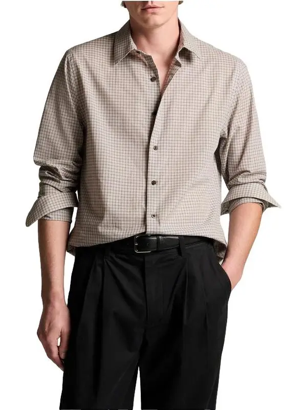 Vince Condor Plaid Cotton Button-front Shirt - Blue