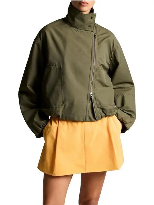 Vince Sculpted Cotton-blend Parachute Jacket - Green