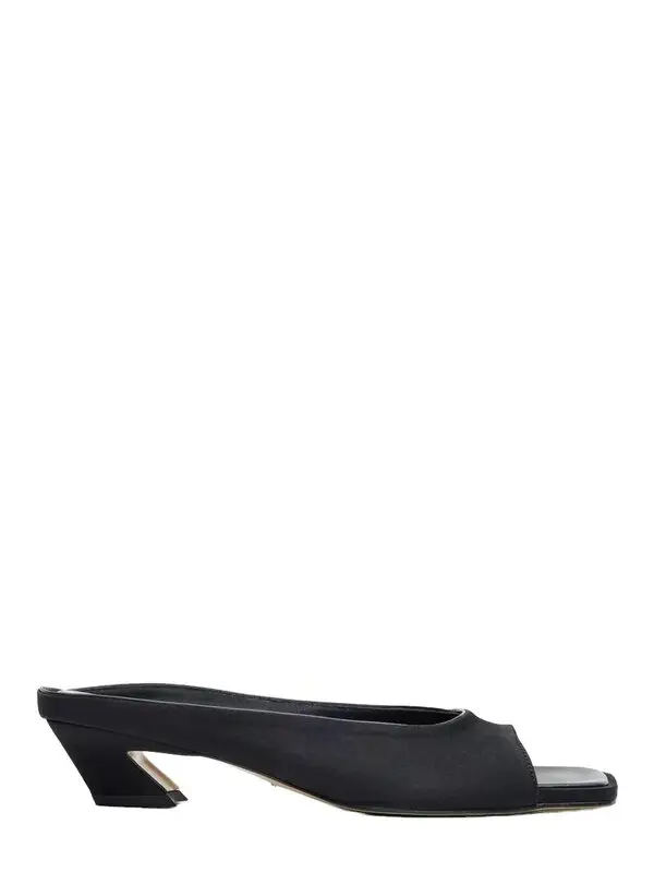 SYSTEM Open-toe Sculptural Heel Sandals - Black
