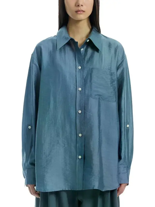 SYSTEM Chest Pocket Button-up Shirt - Blue