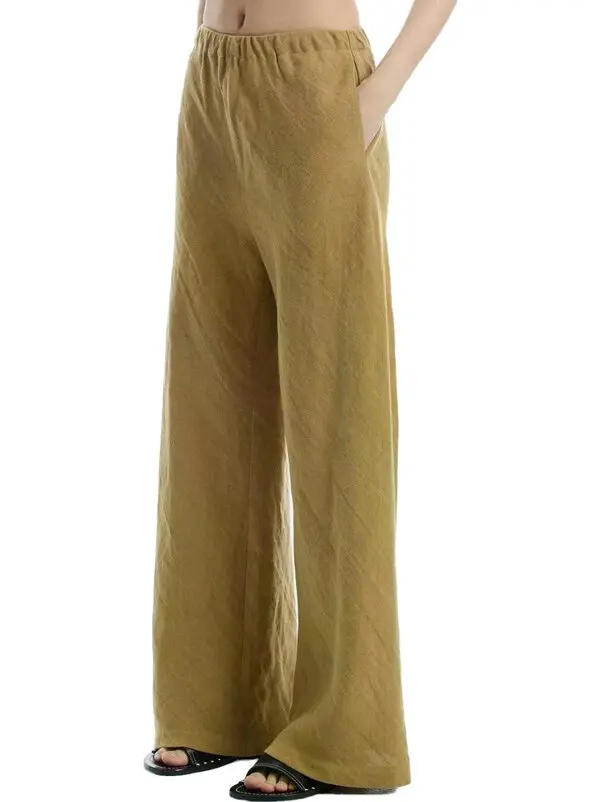 INTO THE EAST Elasticated Waist Wide-leg Trousers - Neutrals