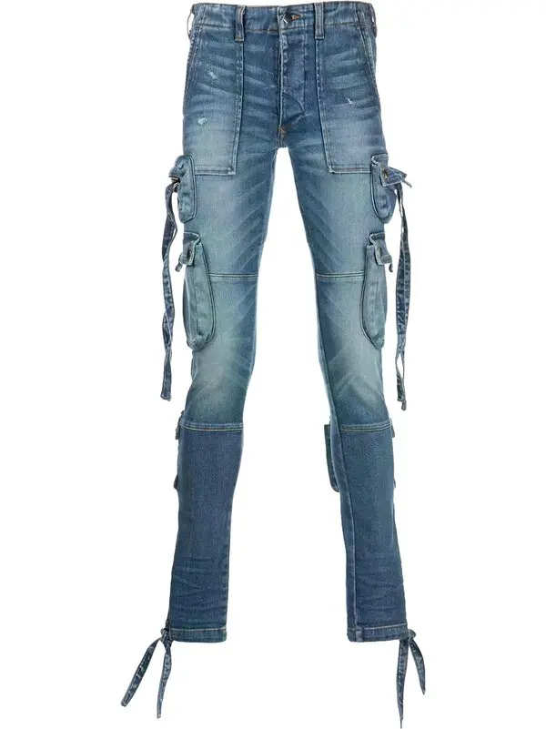Amiri Skinny Cargo Jeans - Blue