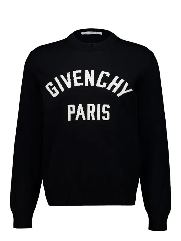 Givenchy Couture Seam Logo Knit Sweater - Black