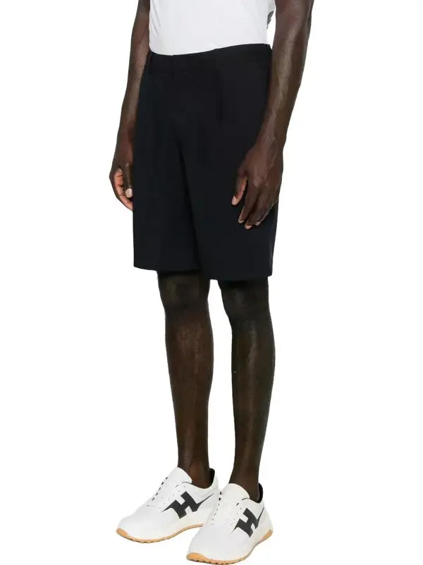 ALLEY DOCKS 963 Pleated Detail Shorts - Blue