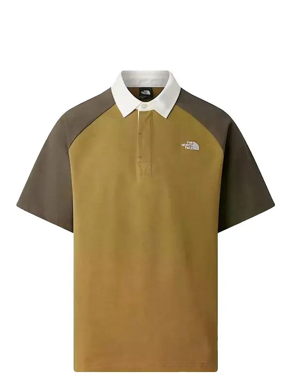 The North Face Colour-block Raglan-sleeve Polo Shirt - Green