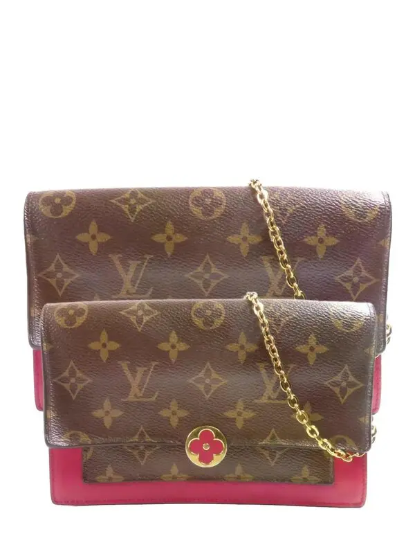 LOUIS VUITTON Portefeuille Flore Monogram Crossbody Bag - Brown