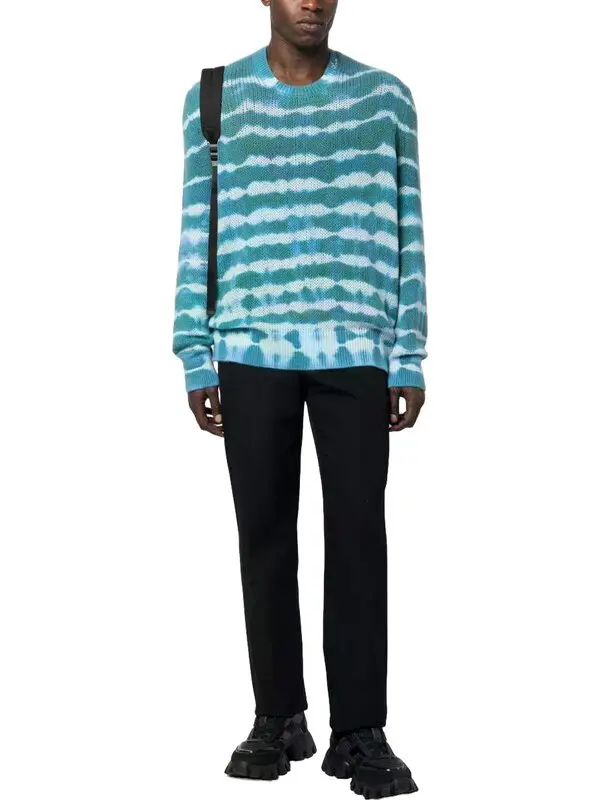 Amiri Tie-dye Cashmere Jumper - Blue