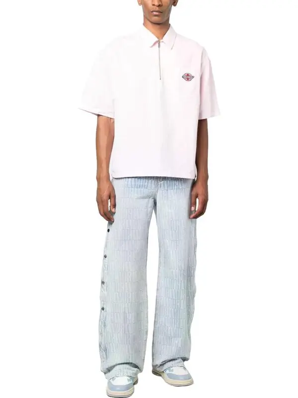 Amiri Jacquard Snap-off Jeans - Blue