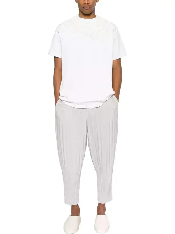 RAXXY Quilted Detail T-shirt - Neutrals