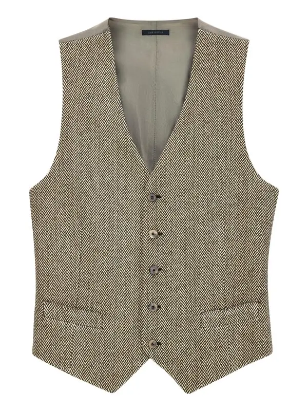 Giorgio Armani Archivio Fw1990 Single-breasted Waistcoat - Brown