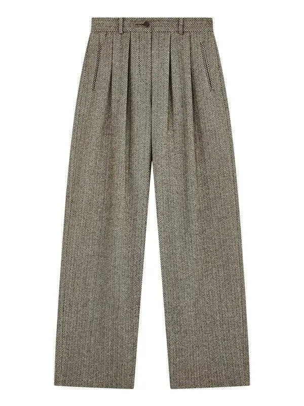 Giorgio Armani Archivio Fw1990 Pleated Trousers - Brown