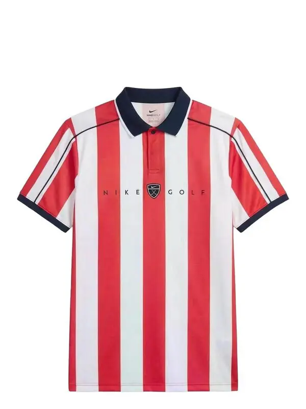 Nike Fairway Striped Short-sleeve Polo Shirt - Red