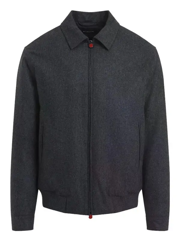 Kiton Zip-up Wool Jacket - Grey