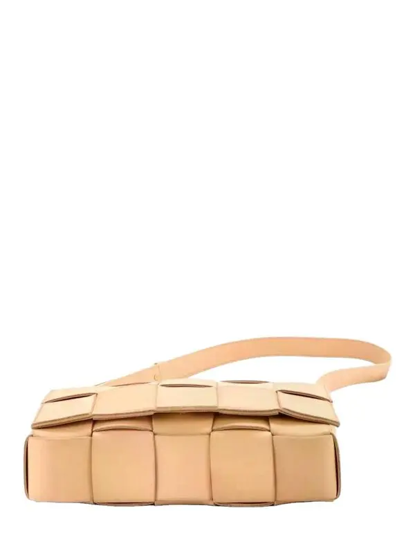 Bottega Veneta Cassette Maxi Intrecciato Leather Crossbody Bag - Neutrals