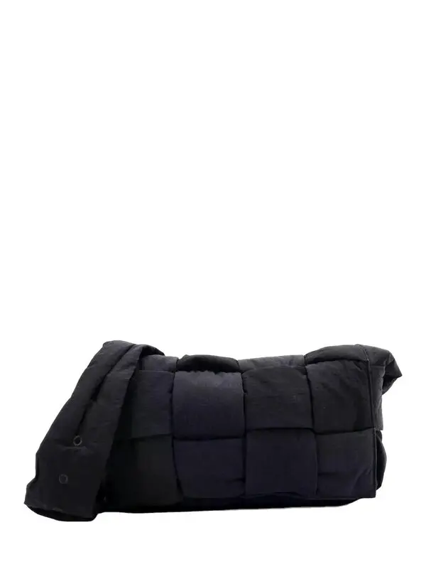 Bottega Veneta Padded Tech Cassette Intrecciato Nylon Crossbody Bag - Black