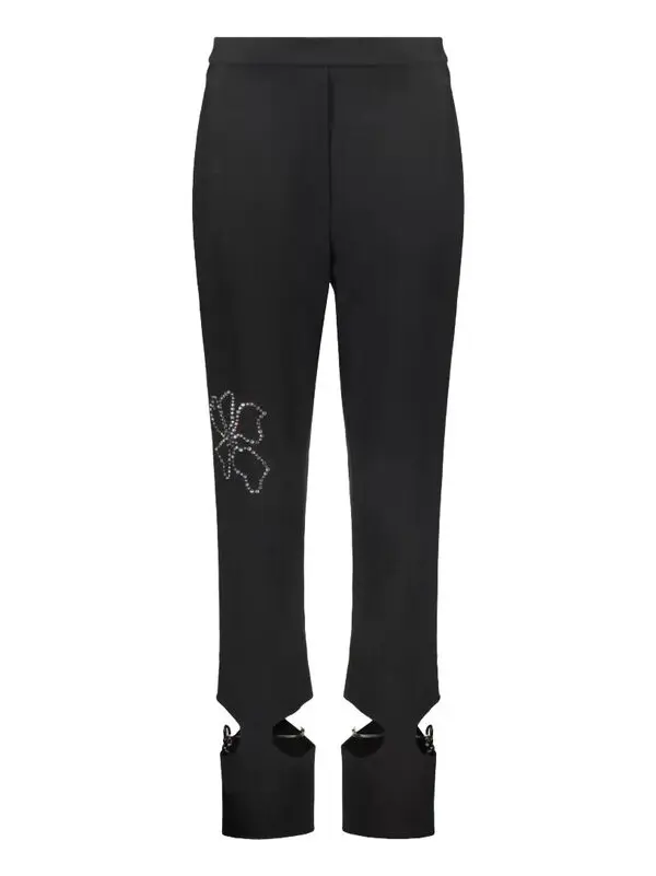 ELLERY Crystal Embellished Cut-out Trousers - Black