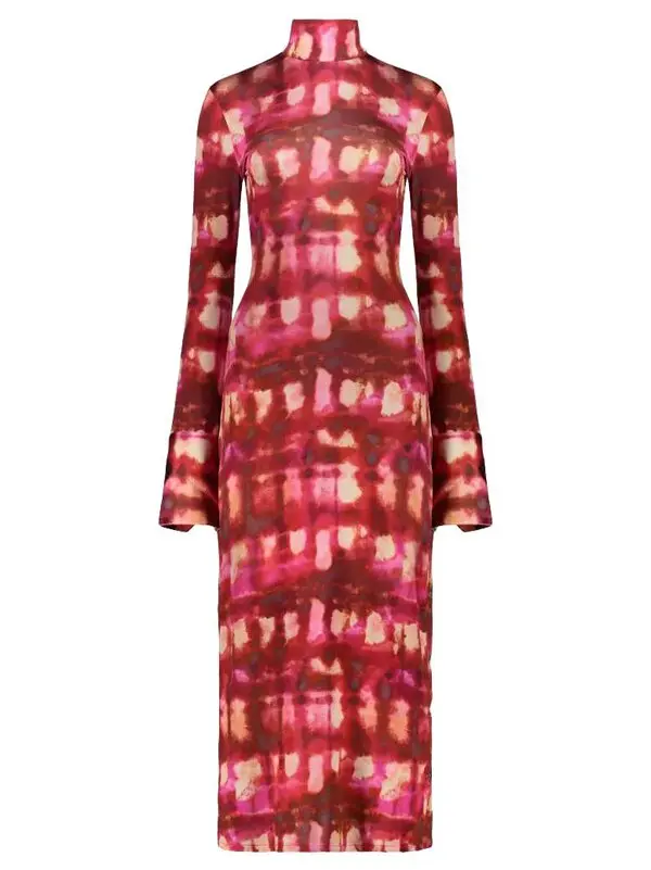 ELLERY Long-sleeve Midi Dress - Red