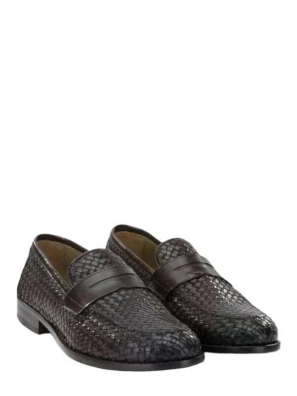 MARECHIARO 1962 Woven Leather Loafers - Brown