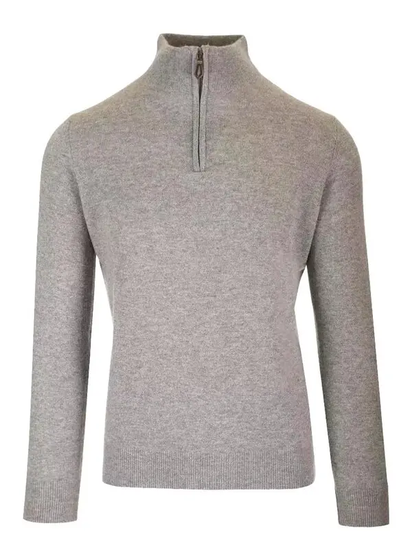 AL DUCA D’AOSTA 1902 Cashmere Zip Jumper - Grey