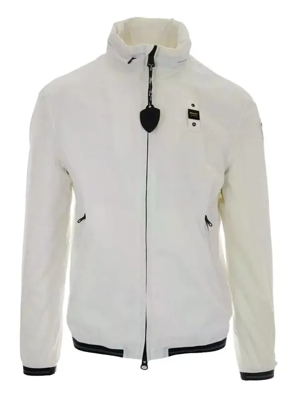 BLAUER. Dimock Logo-patch Zip-up Jacket - White