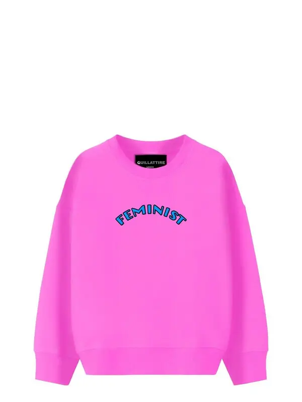 QUILLATTIRE Crewneck Sweatshirt With Embroidered Detail - Purple
