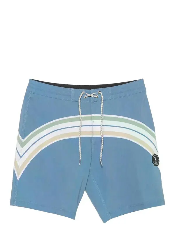 VISSLA Latitude Striped Swim Shorts - Blue