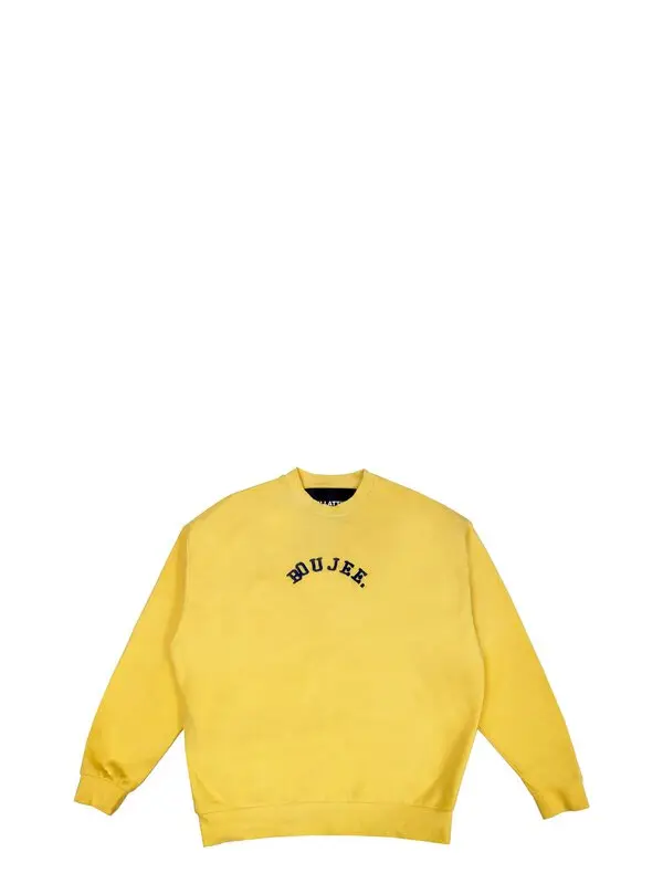 QUILLATTIRE Embroidered Cotton Sweatshirt - Yellow