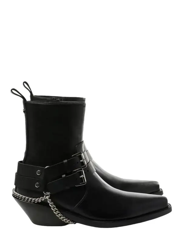ANN DEMEULEMEESTER Kiril Santiags Ankle Boots - Black