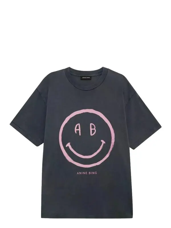 ANINE BING Cade Smiley T-shirt - Grey