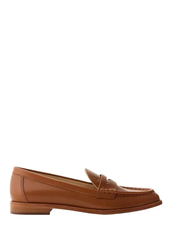 Ralph Lauren Wynnie Leather Loafer - Lauren Tan